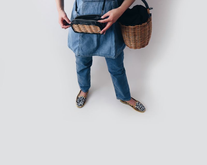 ebagos エバゴス 牛革ソフト籘付き長財布 ebagos エバゴス 牛革ソフト籘付き長財布